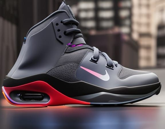 8k, volumetric lighting, Nike Cybernetic hyper graffiti shoes with the ...