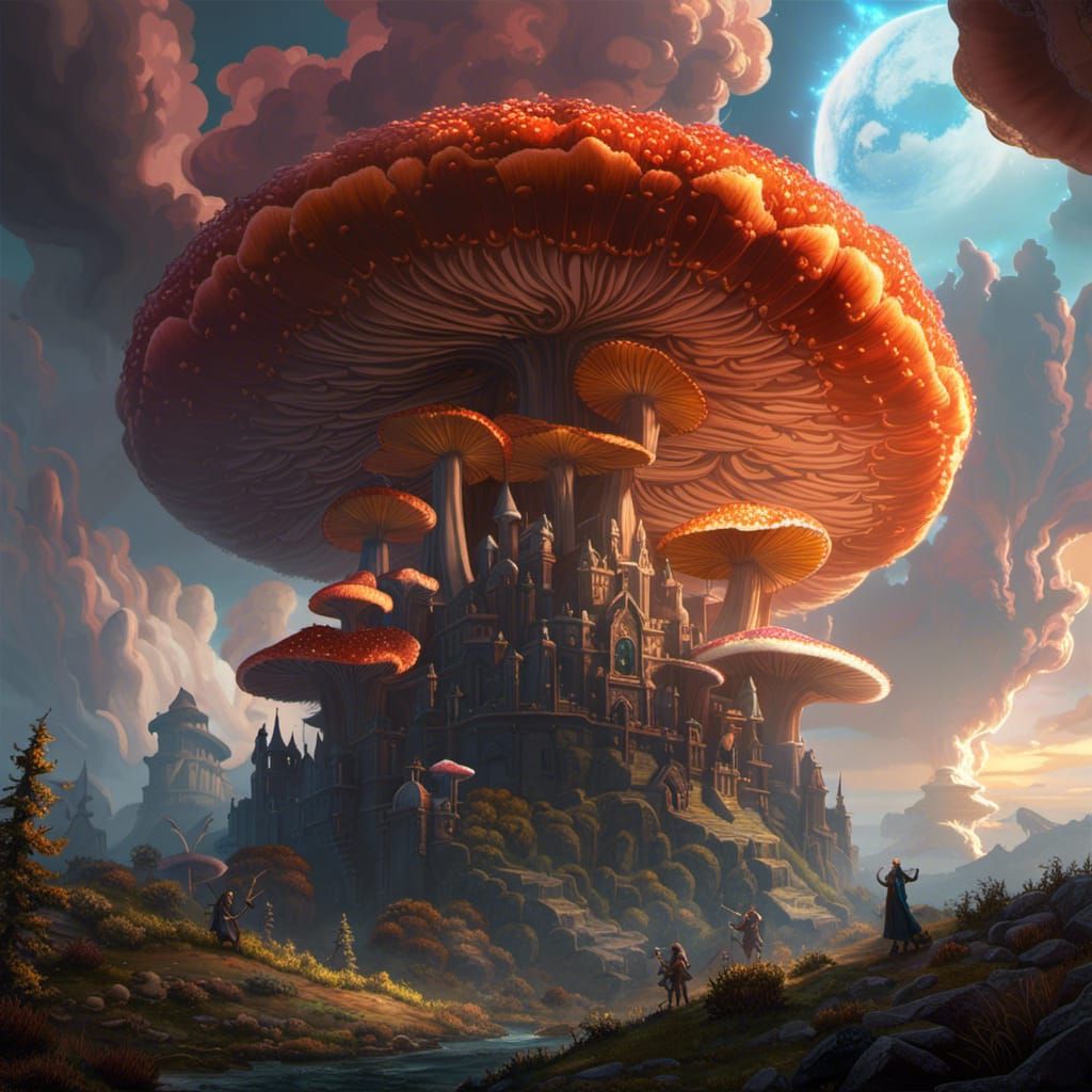 Mushroom clouds - AI Generated Artwork - NightCafe Creator