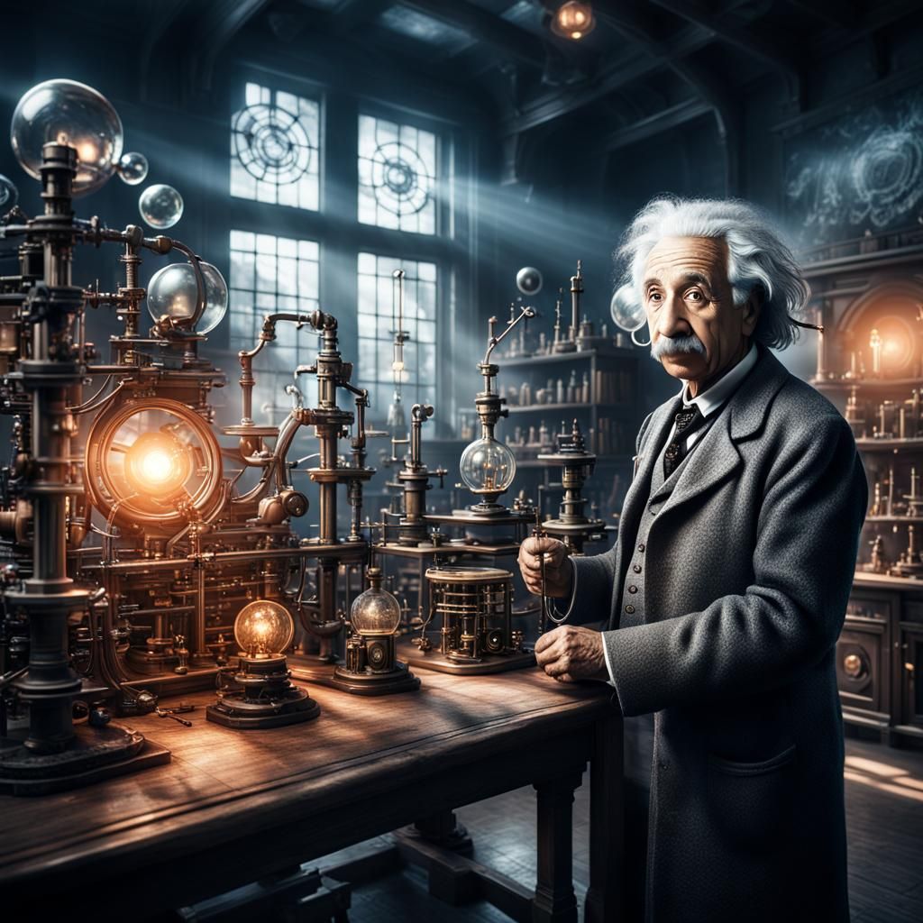 Albert Einstein - AI Generated Artwork - NightCafe Creator