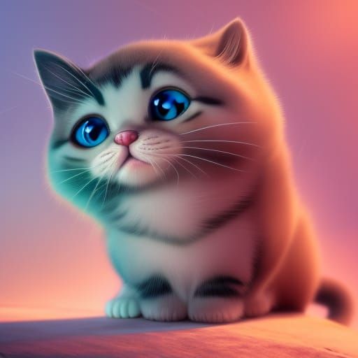 Cute Cat - AI Generated Artwork - NightCafe Creator