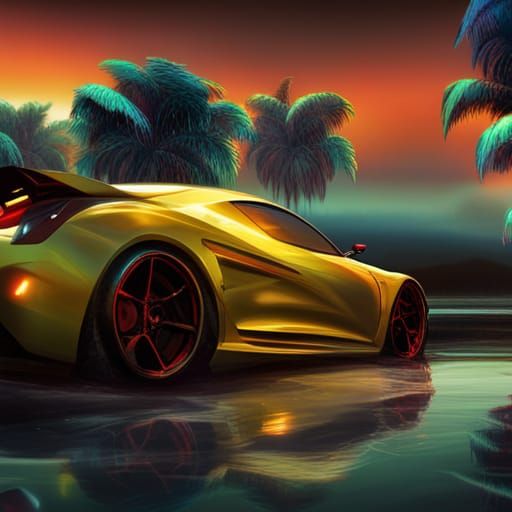 The magic of a fast car - AI Generated Artwork - NightCafe Creator