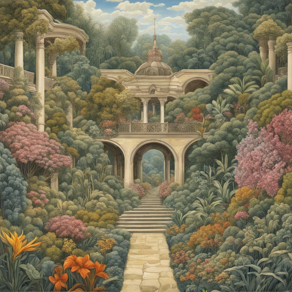 Overgrown Botanical Gardens - AI Generated Artwork - NightCafe Creator