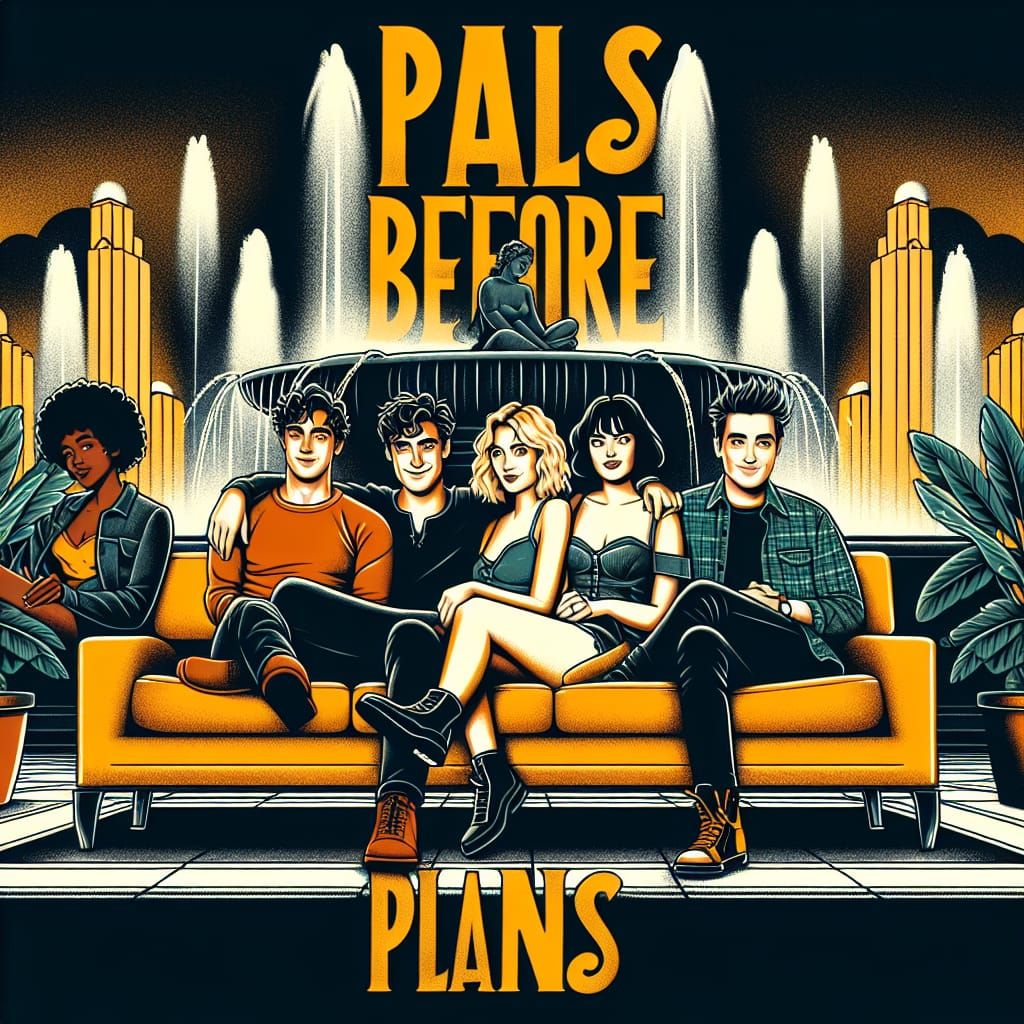 Iconic cinematic movie poster of the series 'friends ' - AI Generated ...