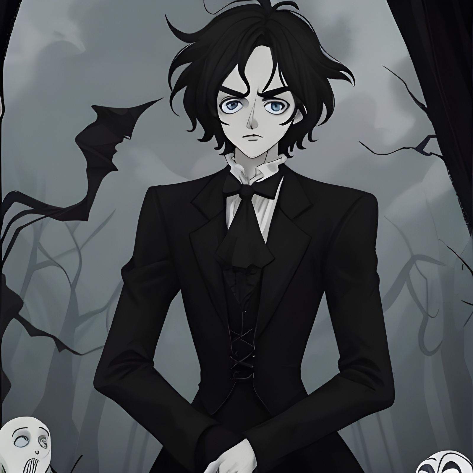 Achilles Mortimer Tim Burton gothic art synesthesia mysterious dark ...