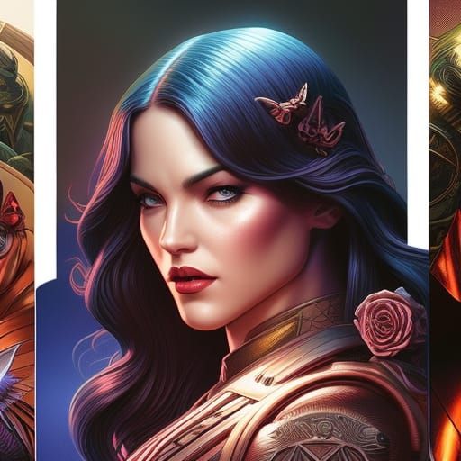 Insanely detailed Full-body color portrait of gorgeous woman :: lacy ...