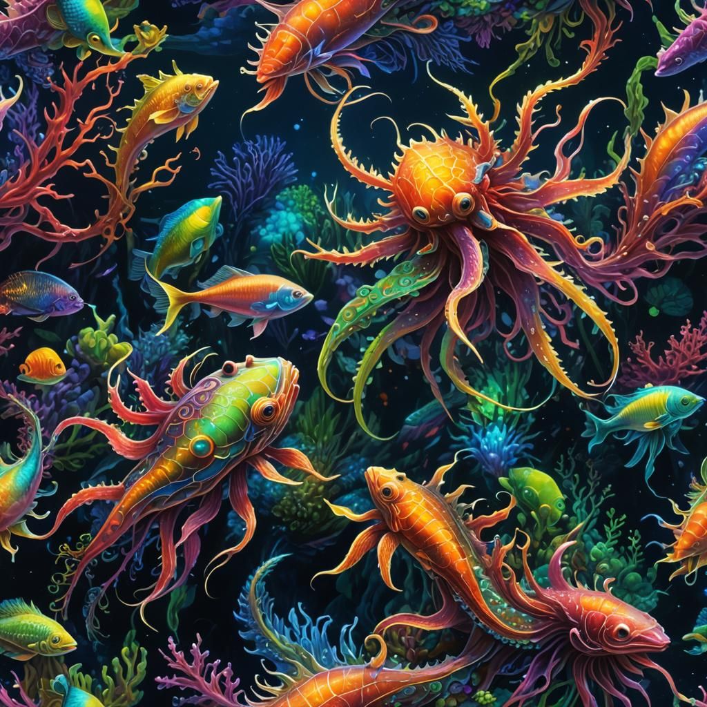 Strange Sealife - AI Generated Artwork - NightCafe Creator
