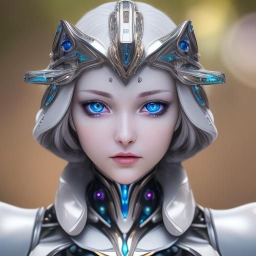 Highly Detailed Fembot Exquisite Fine Features Shining Bkue Eyes - AI ...