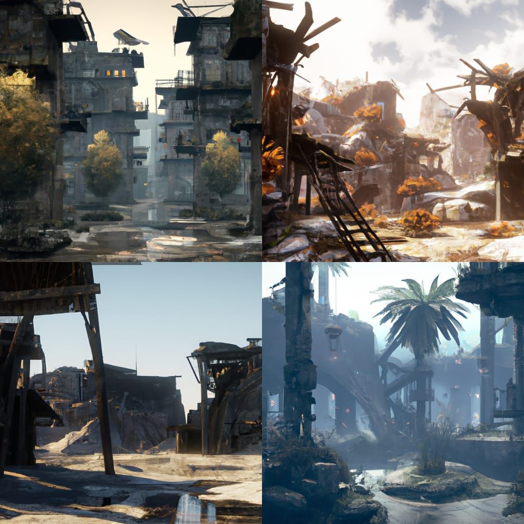 Large first person shooter map - AI Generated Artwork - NightCafe Creator