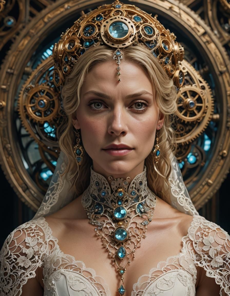 Android Bride (detailed face) - AI Generated Artwork - NightCafe Creator