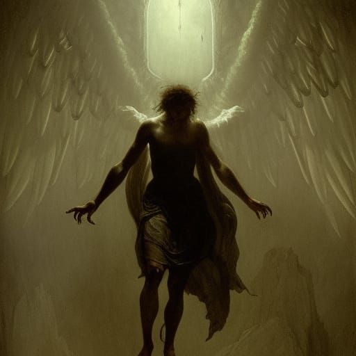 fallen angel - AI Generated Artwork - NightCafe Creator