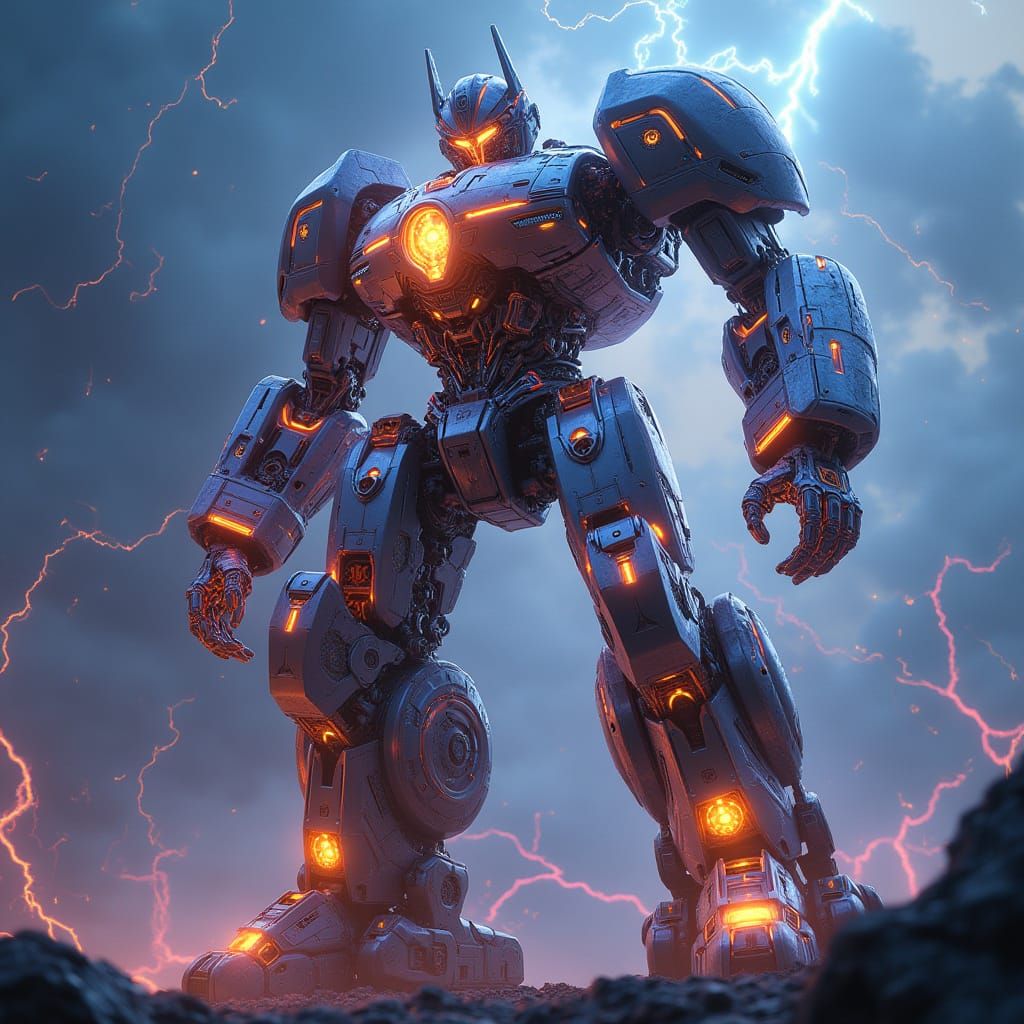 Optimus Mech PRIME - Gigantic Cyberpunk Mech PRIME in Elect...