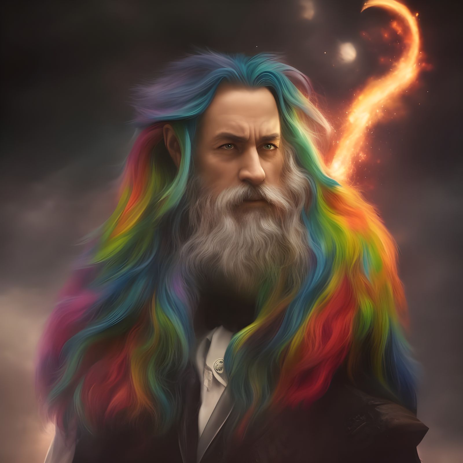 Rainbow Wizard - AI Generated Artwork - NightCafe Creator