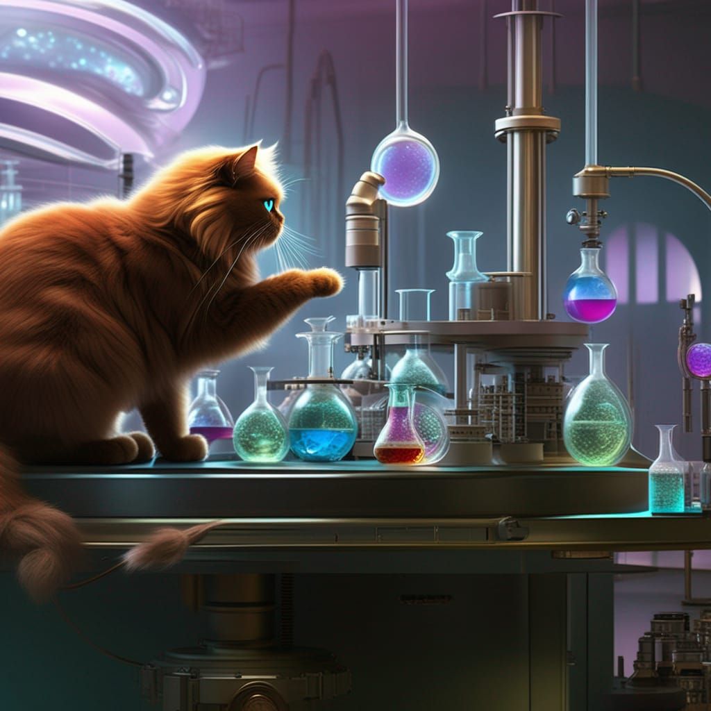 Lab Cat - AI Generated Artwork - NightCafe Creator