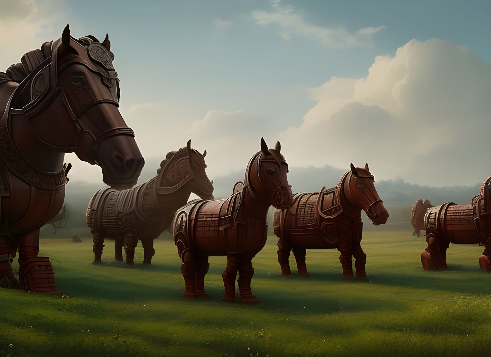 A Family of Trojan Horses - AI Generated Artwork - NightCafe Creator