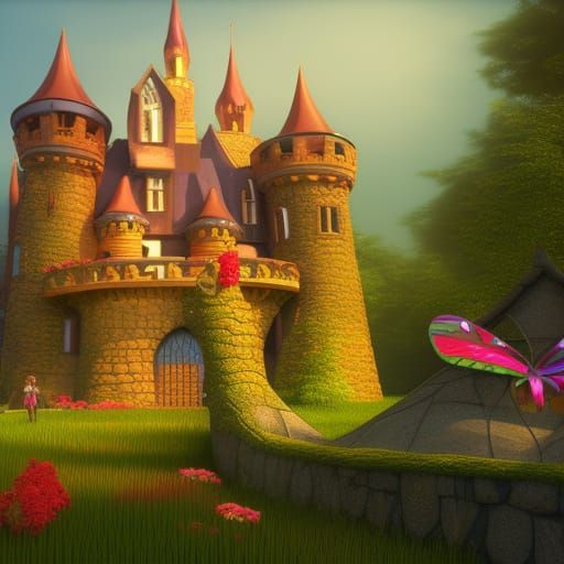 Barbie castle - AI Generated Artwork - NightCafe Creator