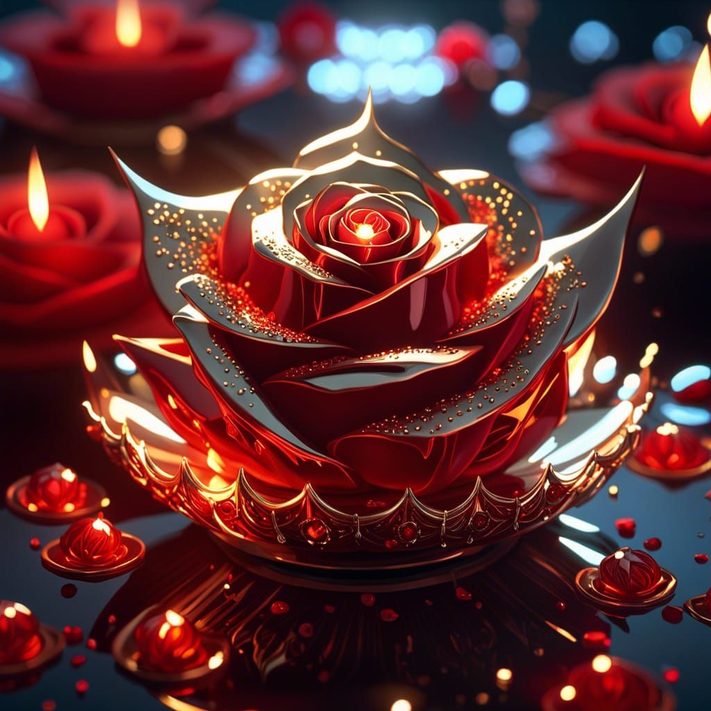 Blood Rose - AI Generated Artwork - NightCafe Creator