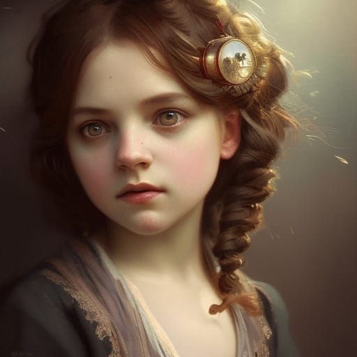 victorian style Little Match girl orphan - AI Generated Artwork ...
