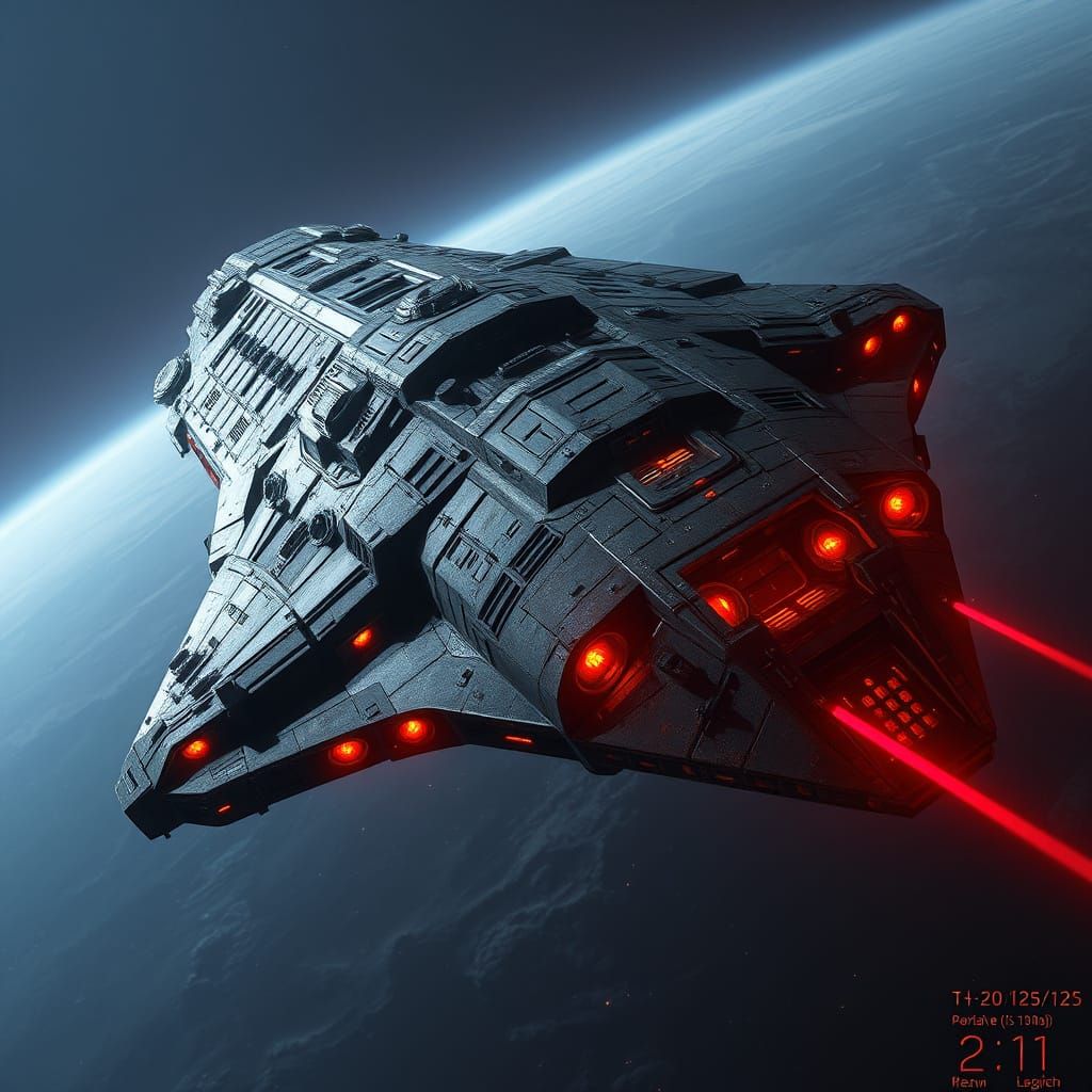 Ancient Sith Battlecruiser in Abandoned Glory - AI Art
