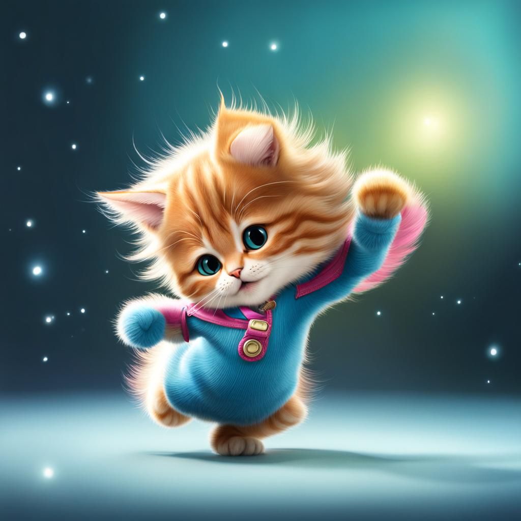 Dancing Kitten Ai Generated Artwork Nightcafe Creator
