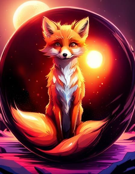 Fox orb - AI Generated Artwork - NightCafe Creator
