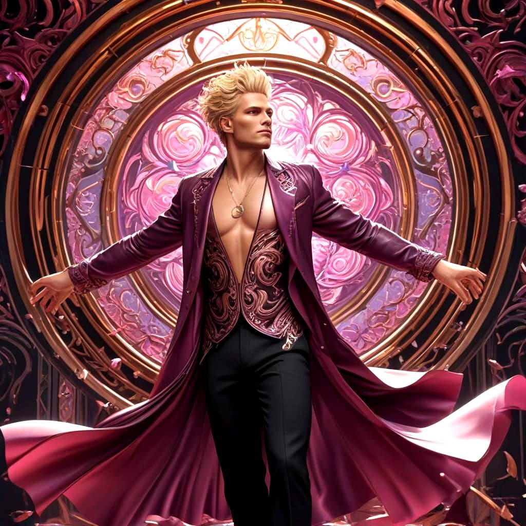 DANCER 74 - Elegant Male Dancer in Triadic Hues