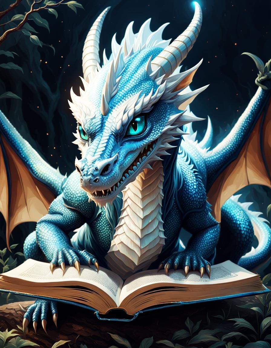 Reading Dragon - AI Generated Artwork - NightCafe Creator