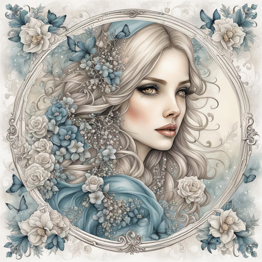 Silver Periwinkle - AI Generated Artwork - NightCafe Creator