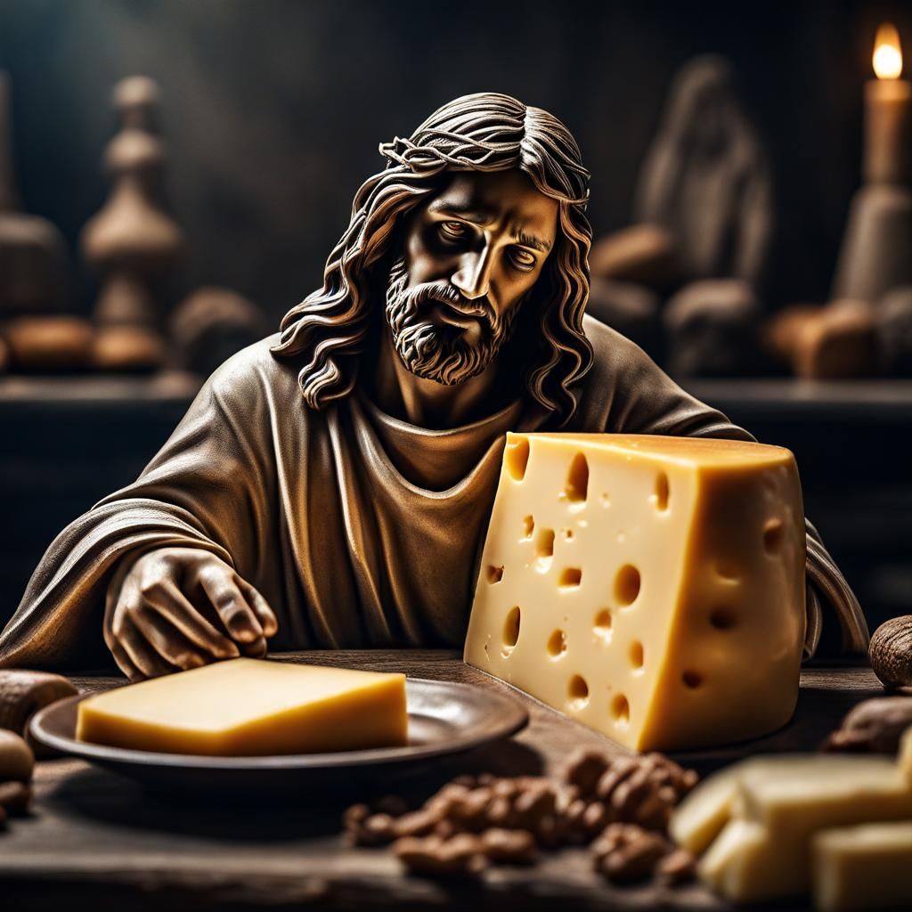 Jesus of cheese v0.1 - AI Generated Artwork - NightCafe Creator