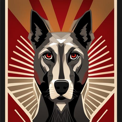 :greyhound dog:: concept art poster by shepard fairey, Obey, in art ...