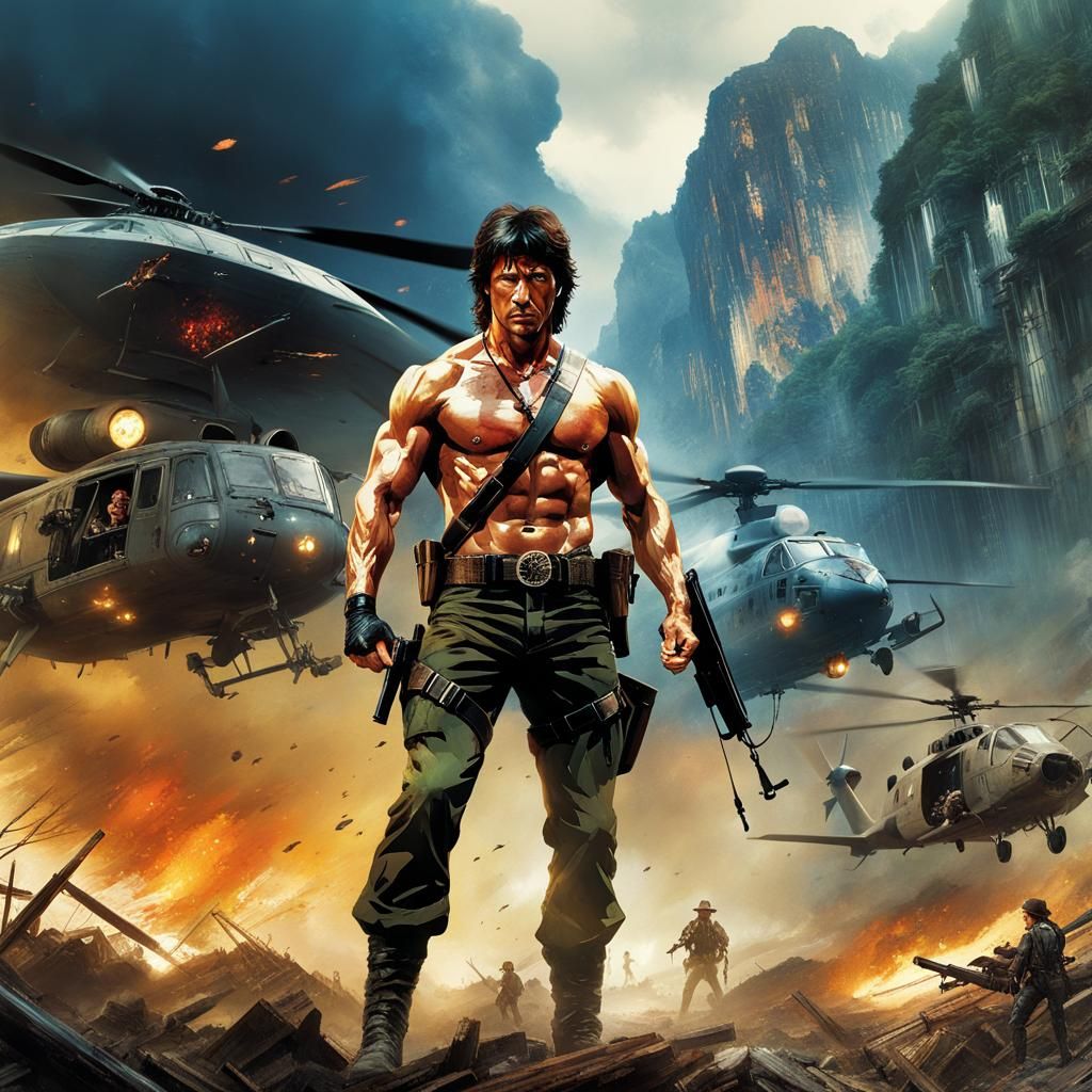 Rambo - AI Generated Artwork - NightCafe Creator