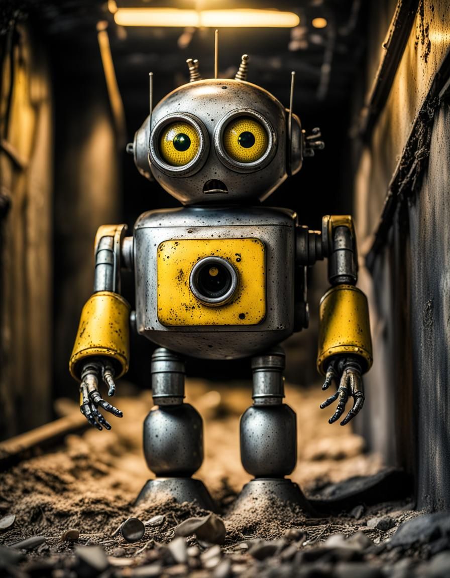 Little Scared Robot of Underground Suburb 🤖😨 - AI Generated Artwork ...