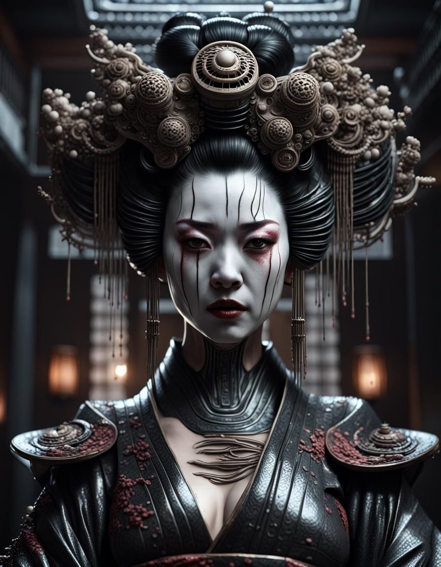 Dark Geisha 8 - AI Generated Artwork - NightCafe Creator