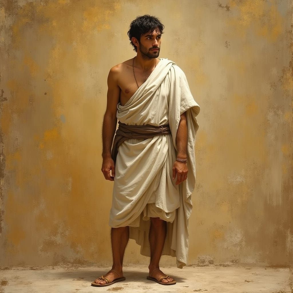 A 1st Century Jewish Man Contemplates in a Golden ... - AI Art