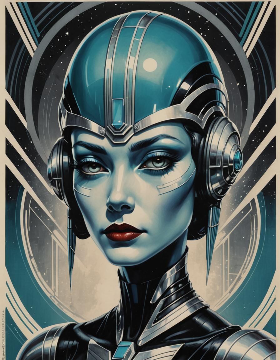 Retro style alien - AI Generated Artwork - NightCafe Creator