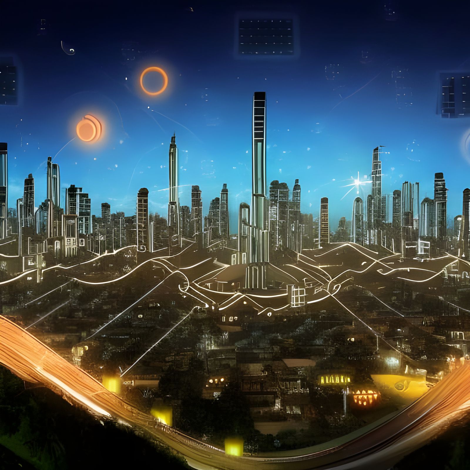 Future Lights - AI Generated Artwork - NightCafe Creator