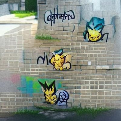 Pokémon graffiti - AI Generated Artwork - NightCafe Creator