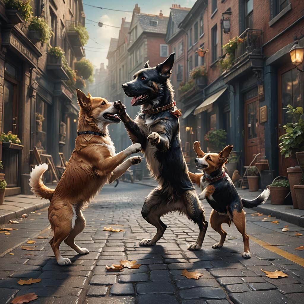 Happy dogs - AI Generated Artwork - NightCafe Creator