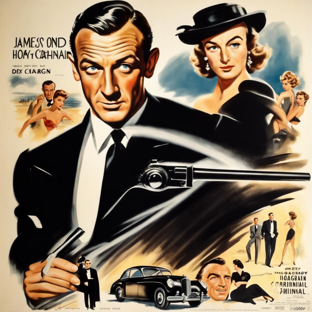 James Bond is a cross between young Hoagy Carmichael and David Niven. - AI Generated Artwork ...