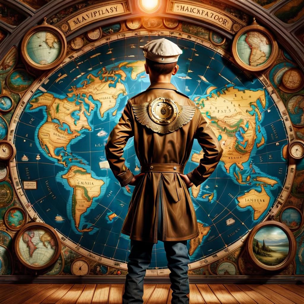 Explorer in the Navigation Room - AI Generated Artwork - NightCafe Creator