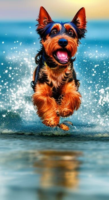 Panic dog 😂 - AI Generated Artwork - NightCafe Creator