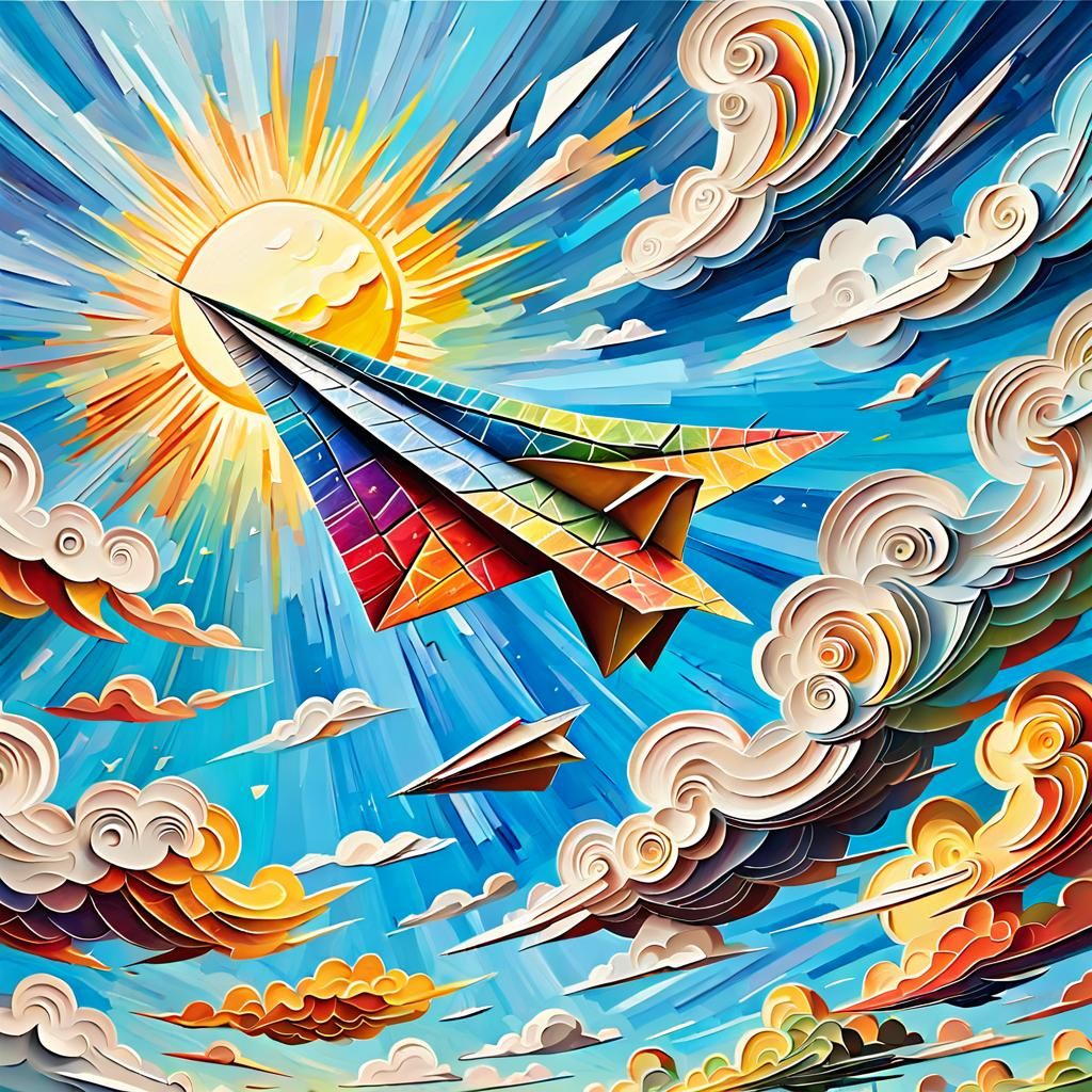 Paper Airplane - AI Generated Artwork - NightCafe Creator