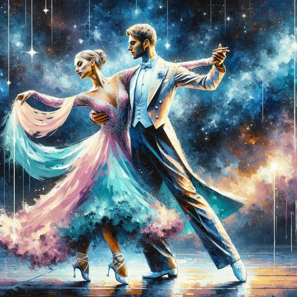 Beautiful Ballroom Dancing Couple. - AI Generated Artwork - NightCafe Creator