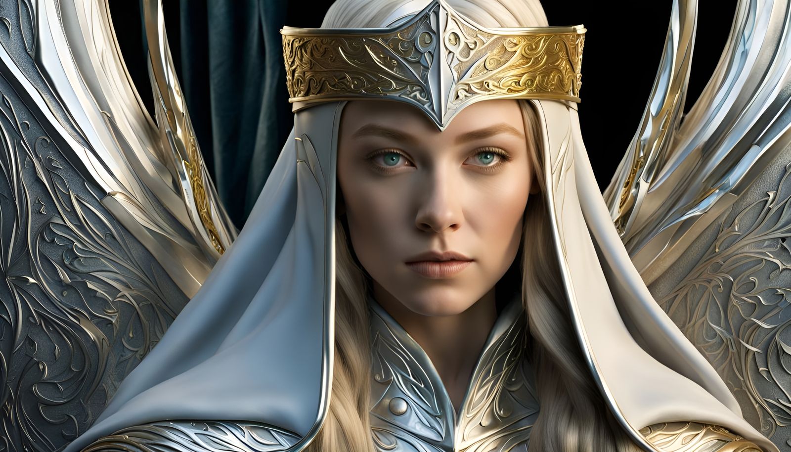 Morfydd Clark as Galadriel, Full Face (Macro), by Lord Elboron - AI ...