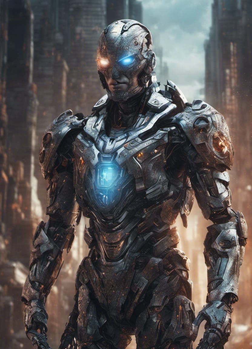 Male Cyborg - AI Generated Artwork - NightCafe Creator