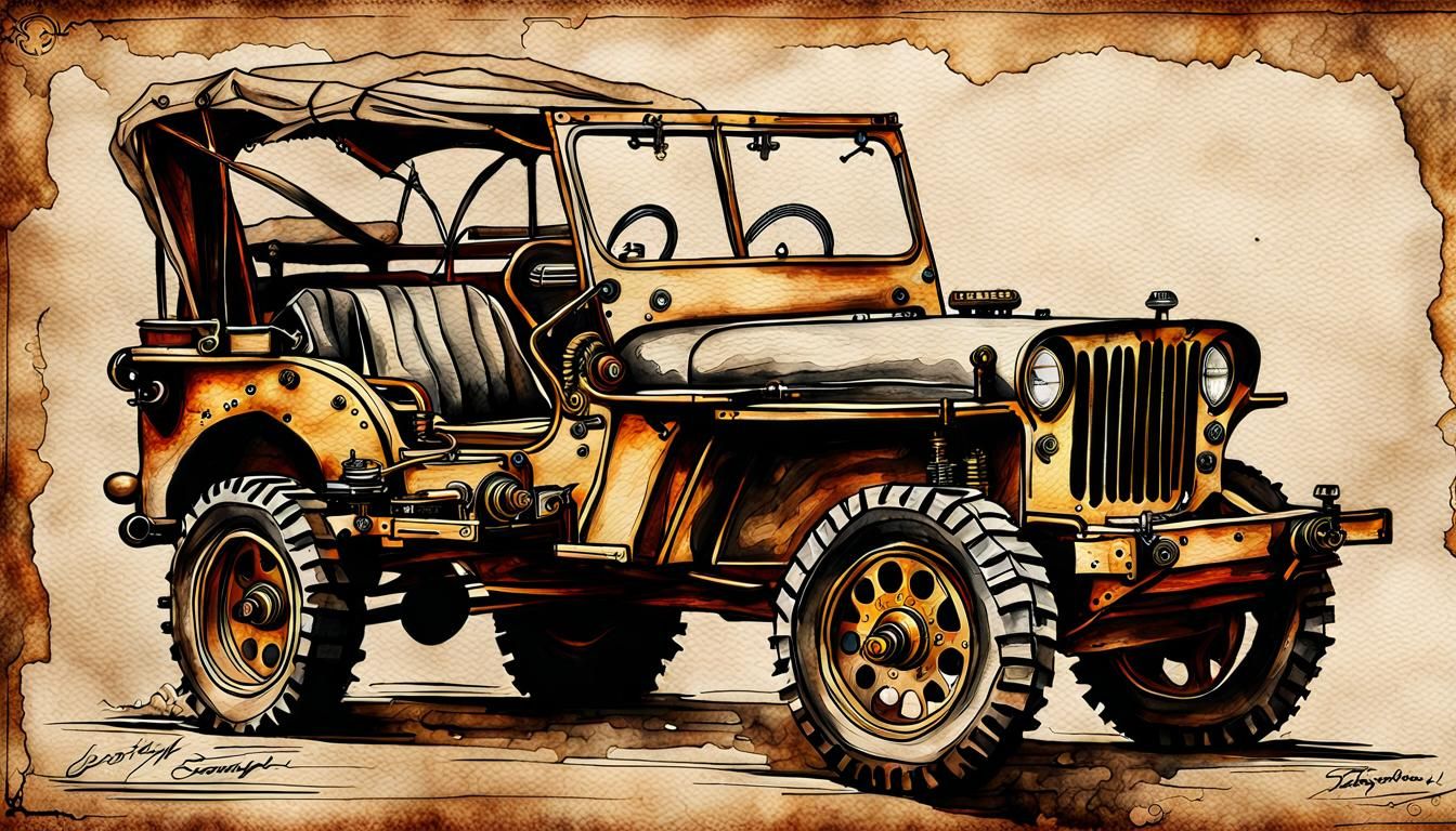 Drawing Jeeps - AI Generated Artwork - NightCafe Creator