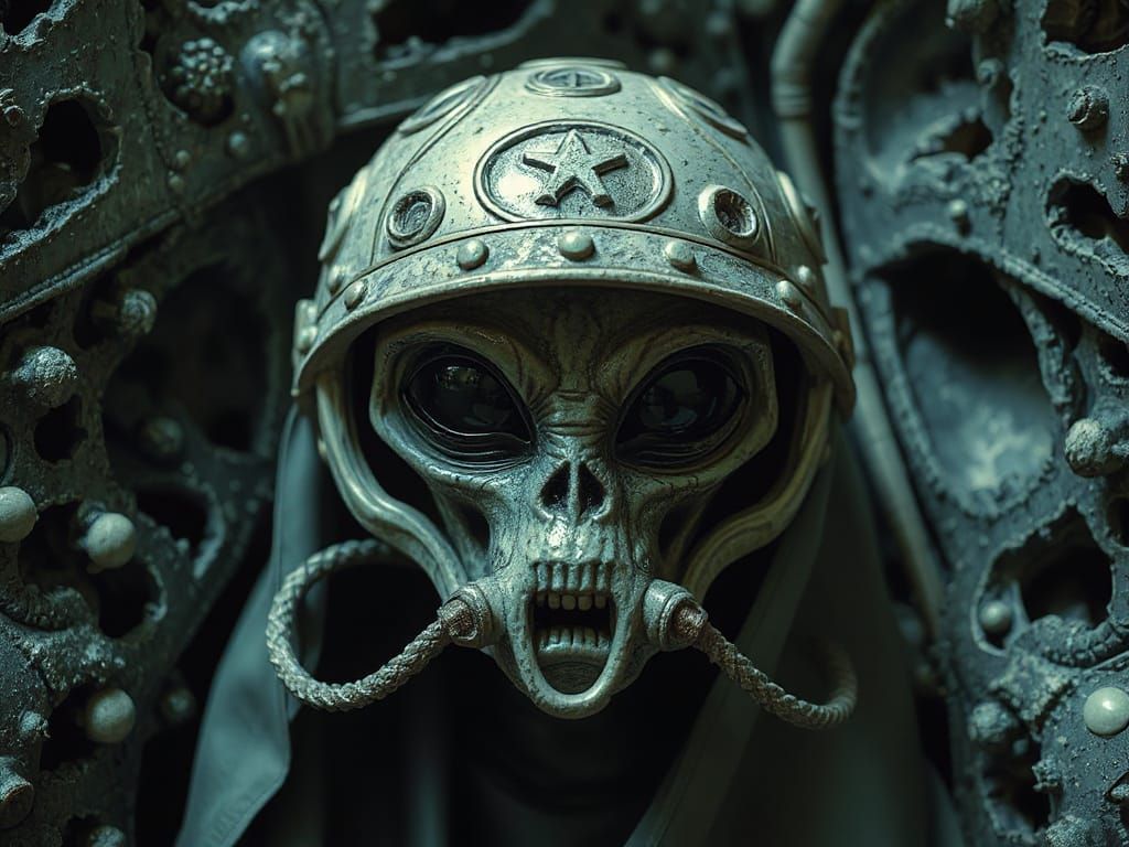 Closet Alien Secret Police Intricately Carved Gelwave