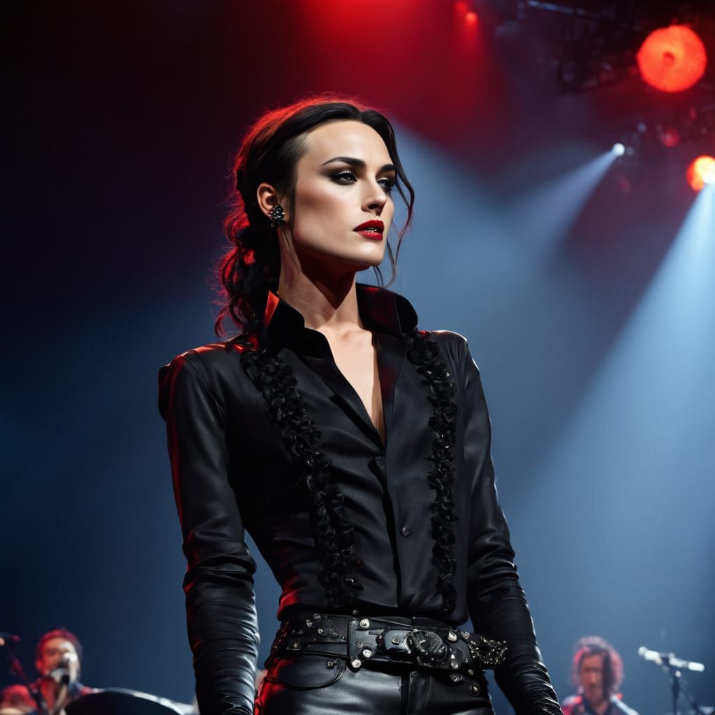 Glamorous Rockstar Pop Singer on Stage - AI Art