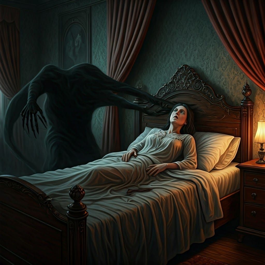 Sleep Paralysis - Victorian Woman Trapped in Gothic Nightmar...
