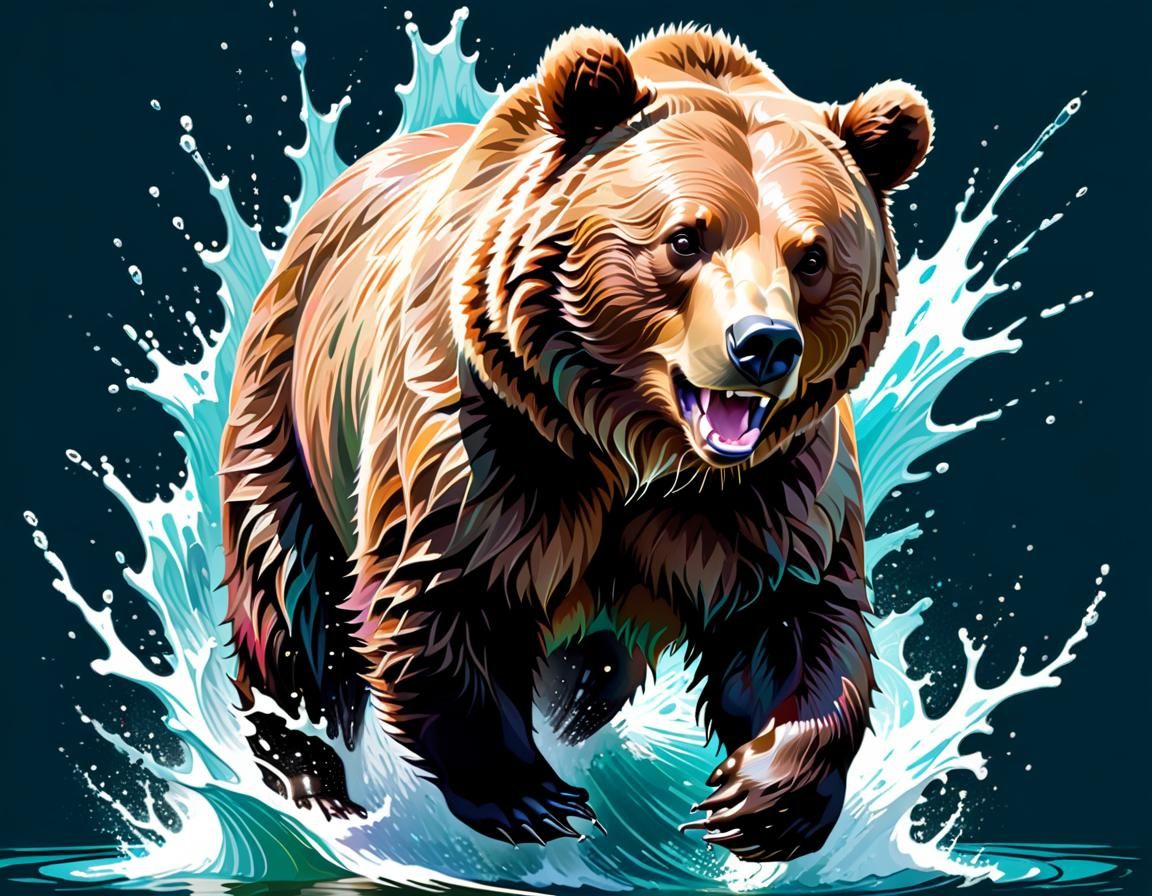 Kodiak Moment - AI Generated Artwork - NightCafe Creator