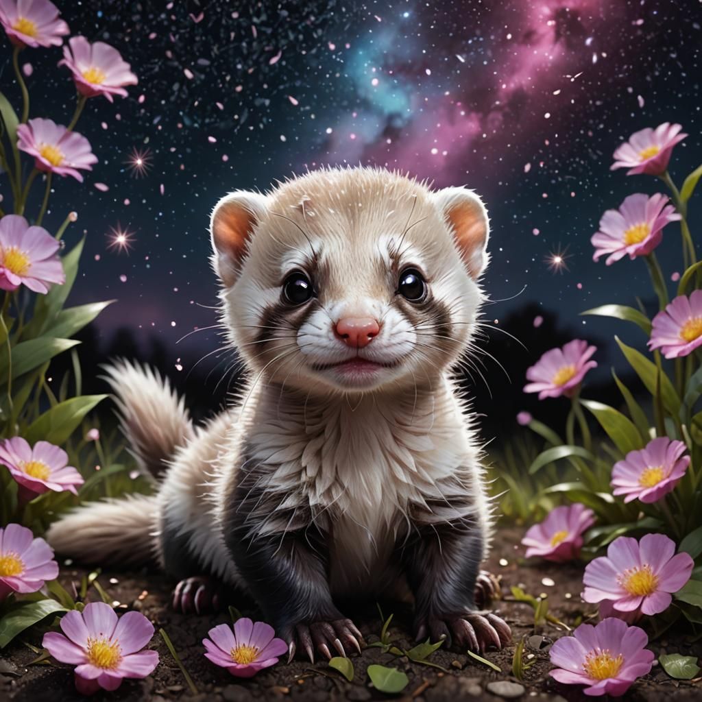 Baby Ferret - AI Generated Artwork - NightCafe Creator
